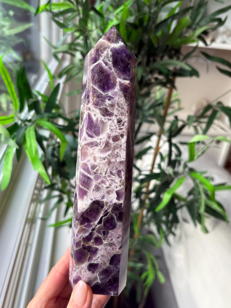 Dream Amethyst Tower 705g/ Chevron Amethyst Obelisk Tower Generator ...