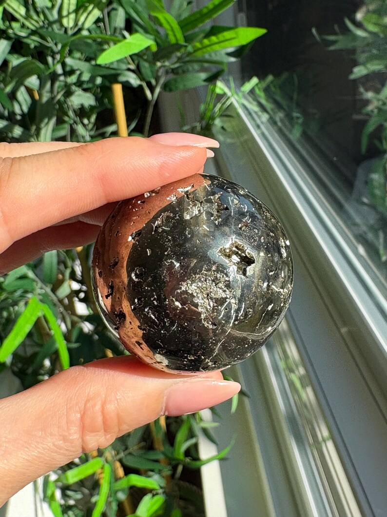 Pyrite Sphere / AAA Grade Pyrite Ball / Shiny Gold Pyrite Cubes ...