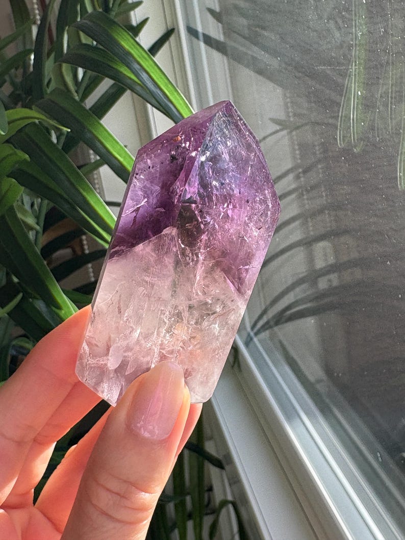 Phantom Amethyst Tower AAA Grade With Hollandite / Polished Obelisk ...