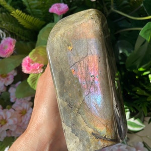 Large Flashy Labradorite Self Standing Freeform /sunset Pink - Etsy