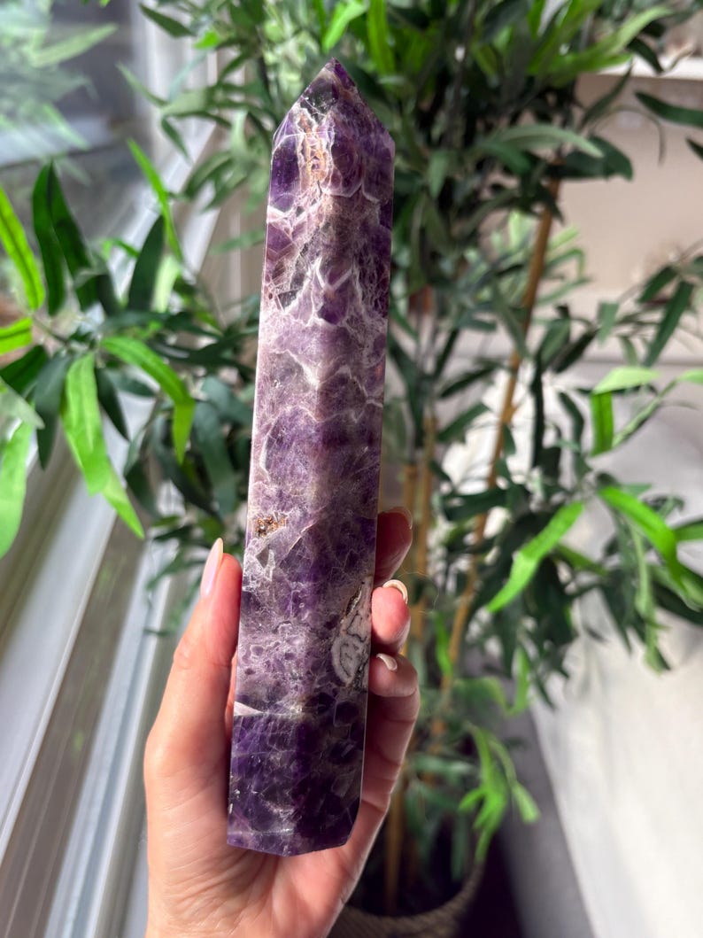 Dream Amethyst Tower 705g/ Chevron Amethyst Obelisk Tower Generator ...