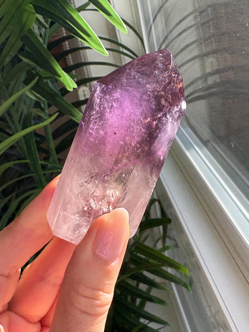 Phantom Amethyst Tower AAA Grade With Hollandite / Polished Obelisk ...