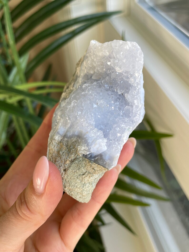 Raw Druzy Blue Lace Agate Blue Chalcedony, Druzy Quartz Crystal Geode ...