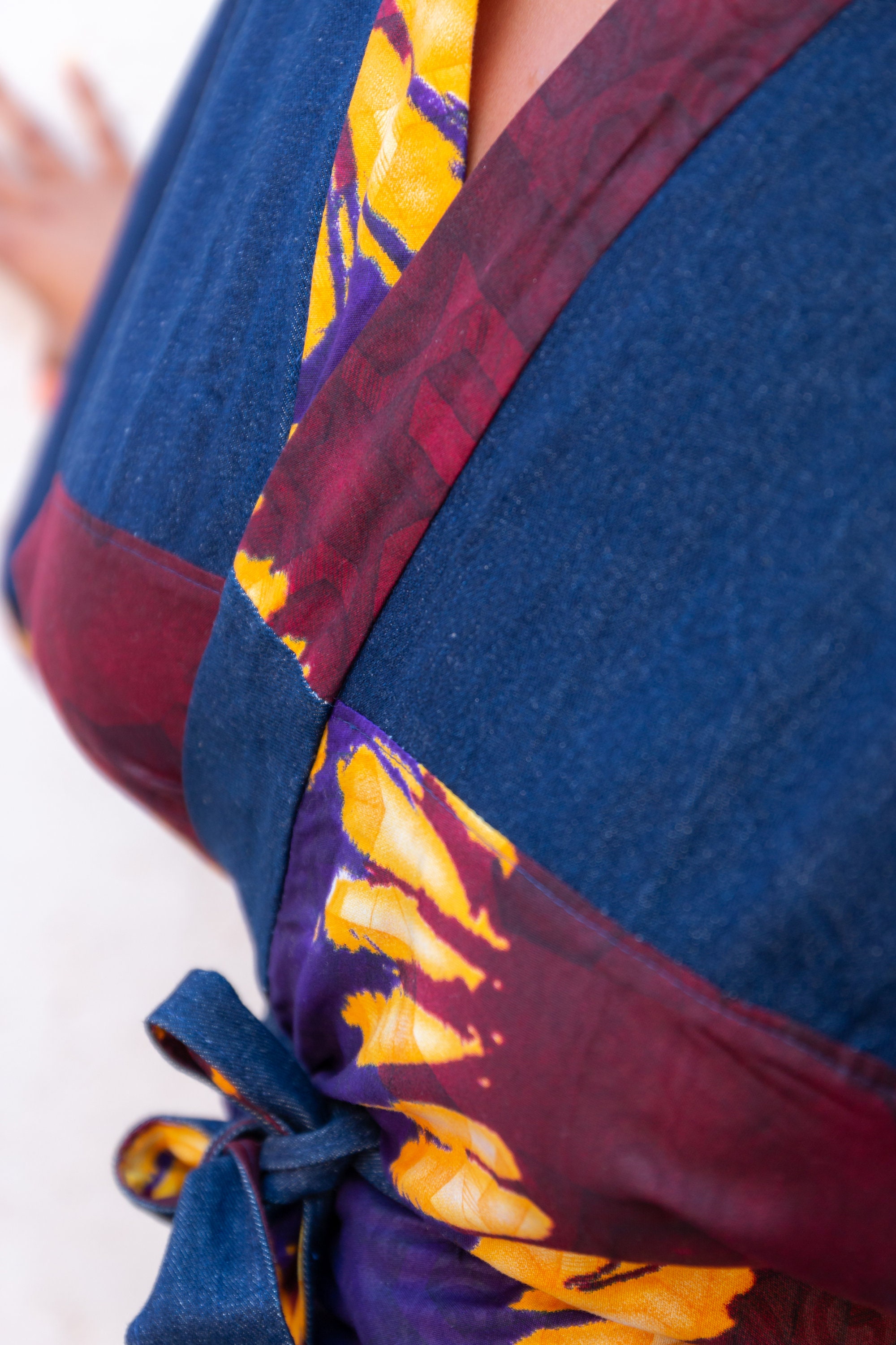 Kimono Jacket in Denim and Wax UNIQUE PIECE - Etsy