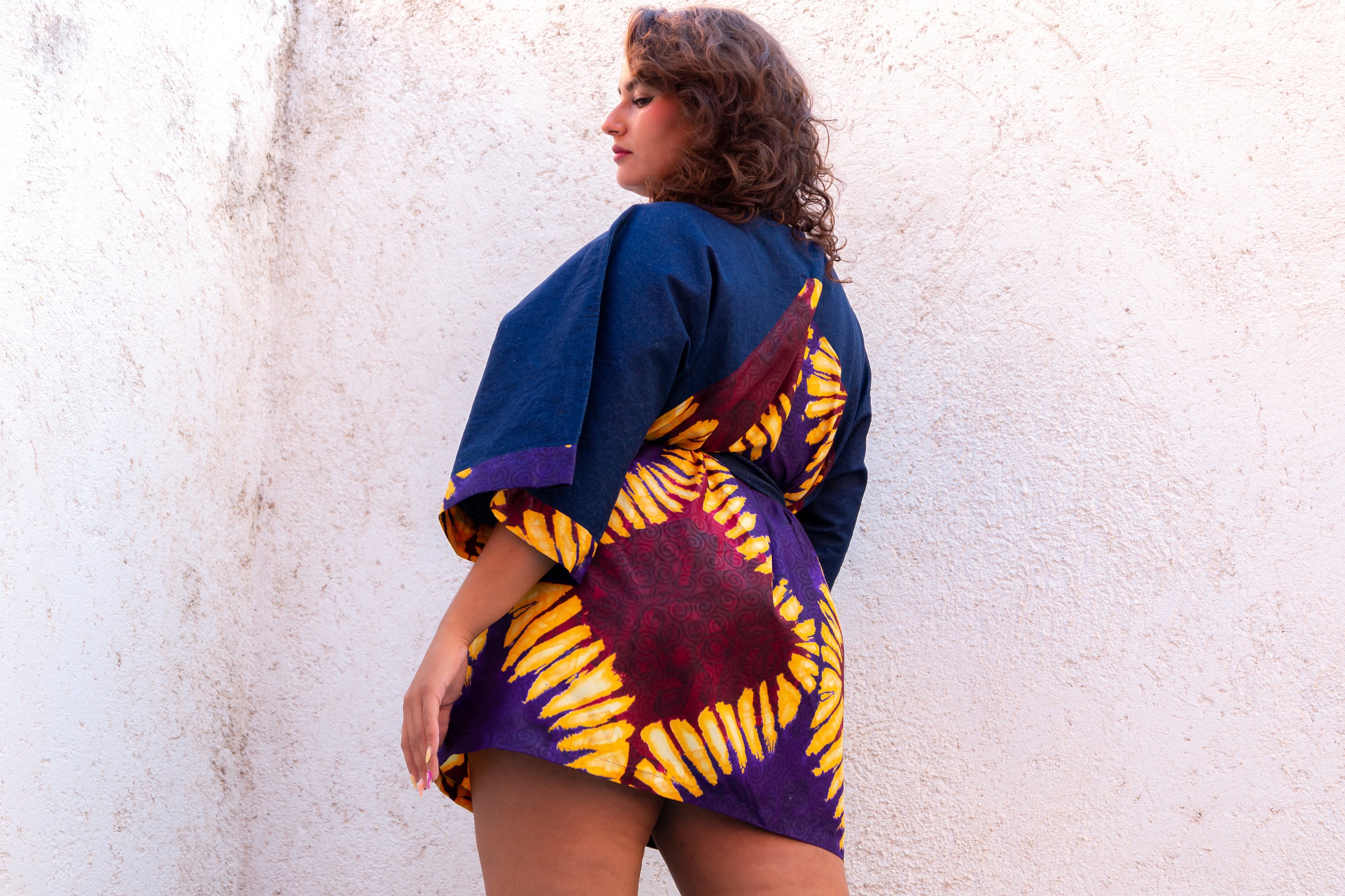 Kimono Jacket in Denim and Wax UNIQUE PIECE - Etsy