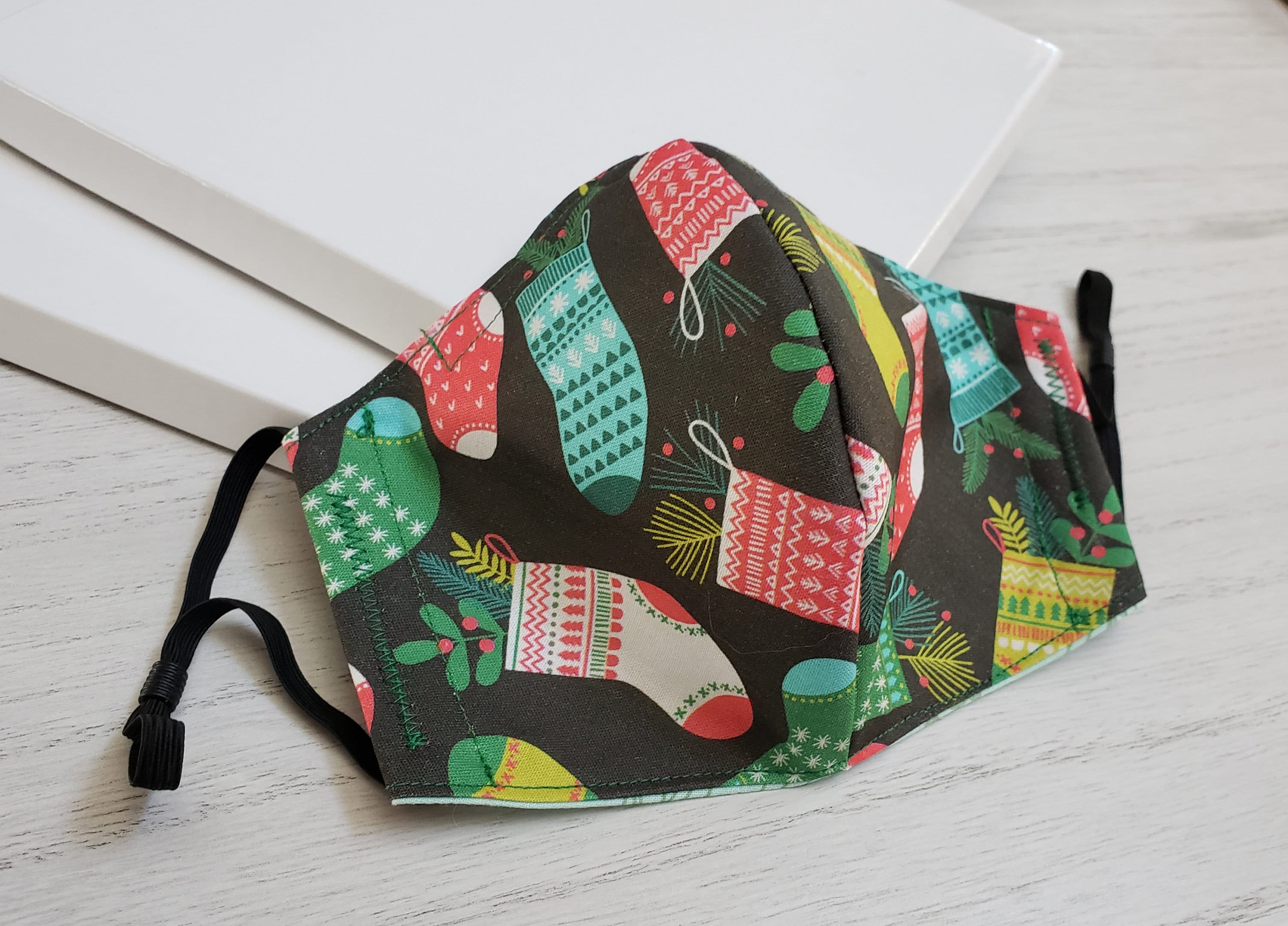 Christmas mask Christmas Stocking mask Stocking mask | Etsy