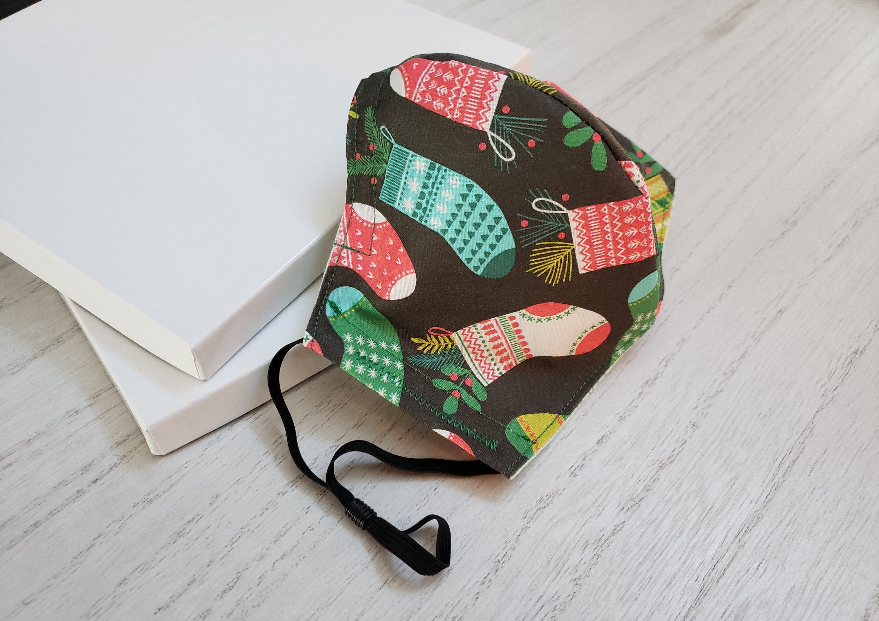 Christmas mask Christmas Stocking mask Stocking mask | Etsy