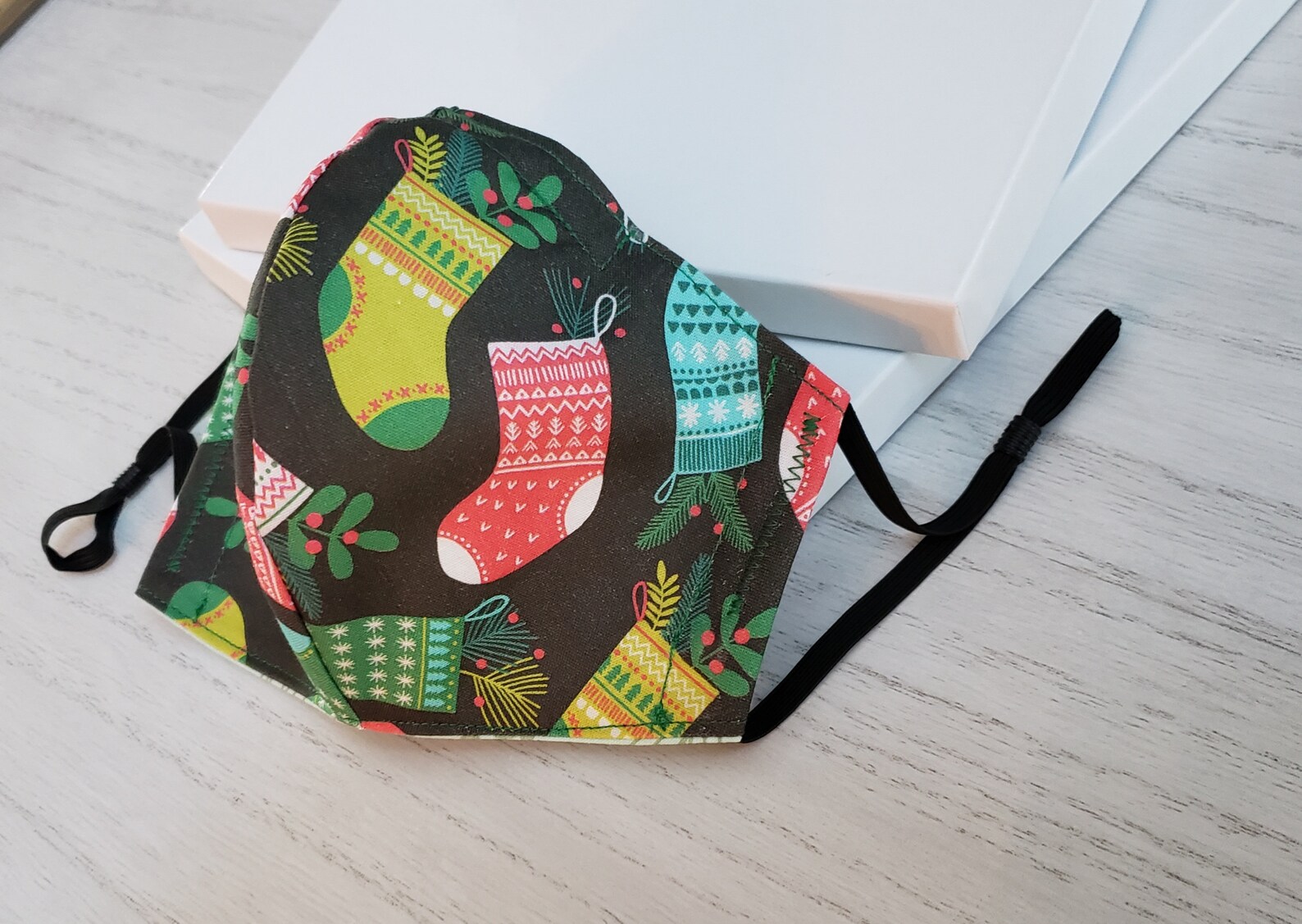 Christmas mask Christmas Stocking mask Stocking mask | Etsy