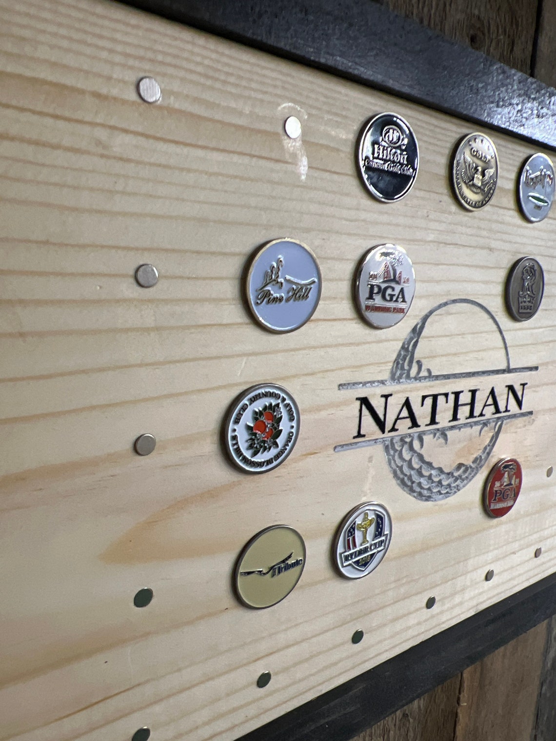 Customized Golf Ball Marker Display - Etsy