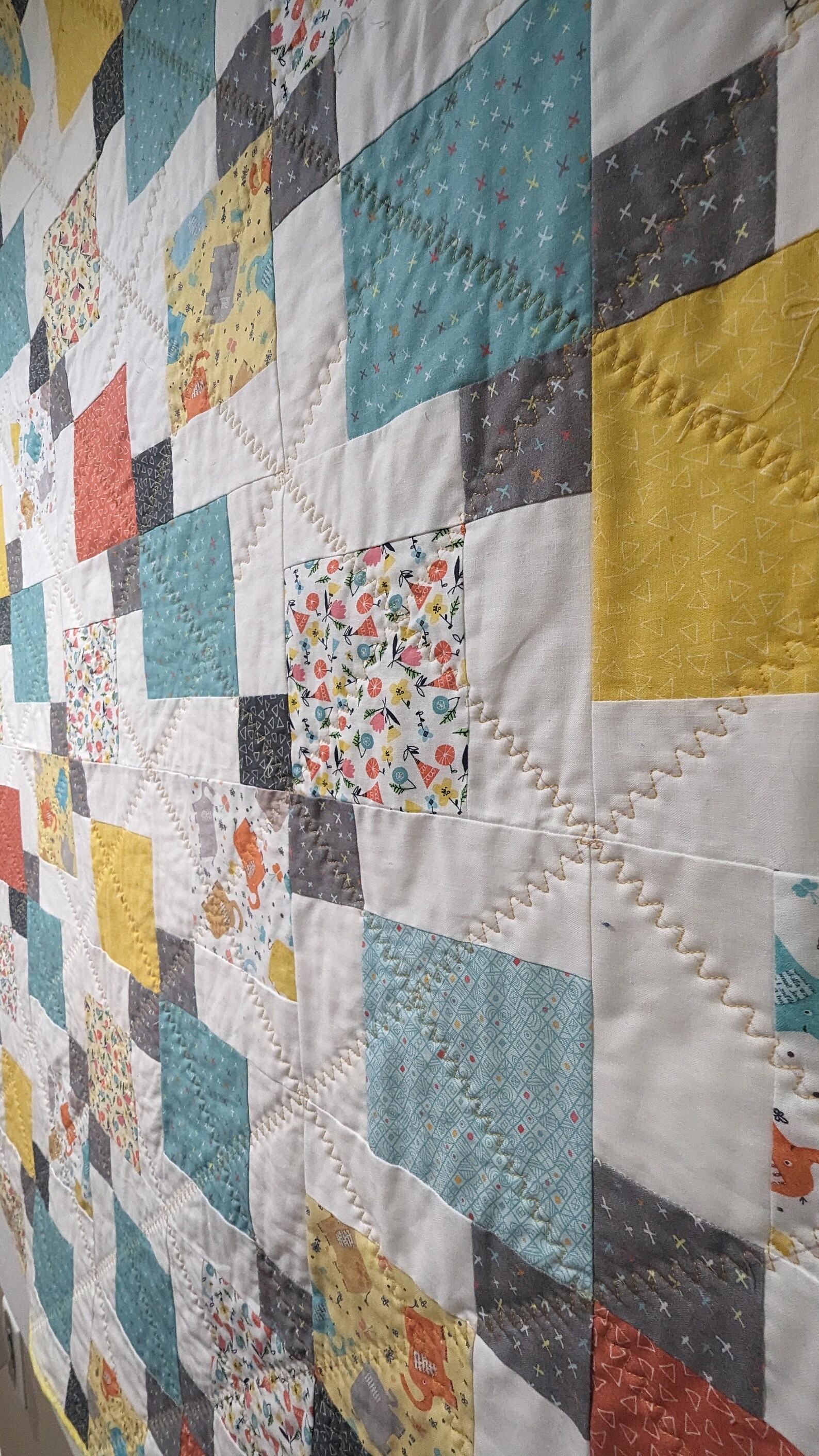 Charm Pack Cutie Quilt, 40x54 Quilt, Handmade Cotton Quilt, Multi Color ...