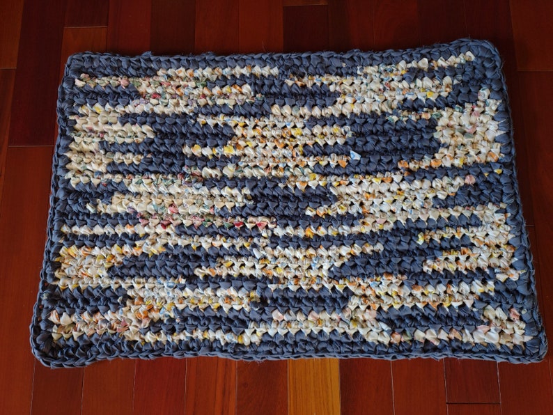 Rag Rug Crochet Rag Rug Crochet Handmade Rag Rug Rectangle | Etsy