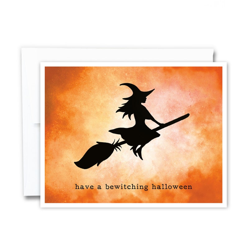 Witch Halloween Card - Etsy