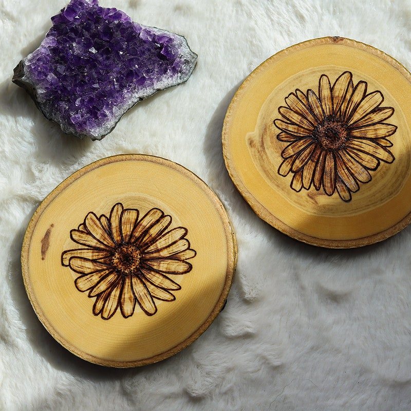 Wood Burning Coaster - Etsy