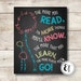 Chalkboard Reading Posters - Etsy