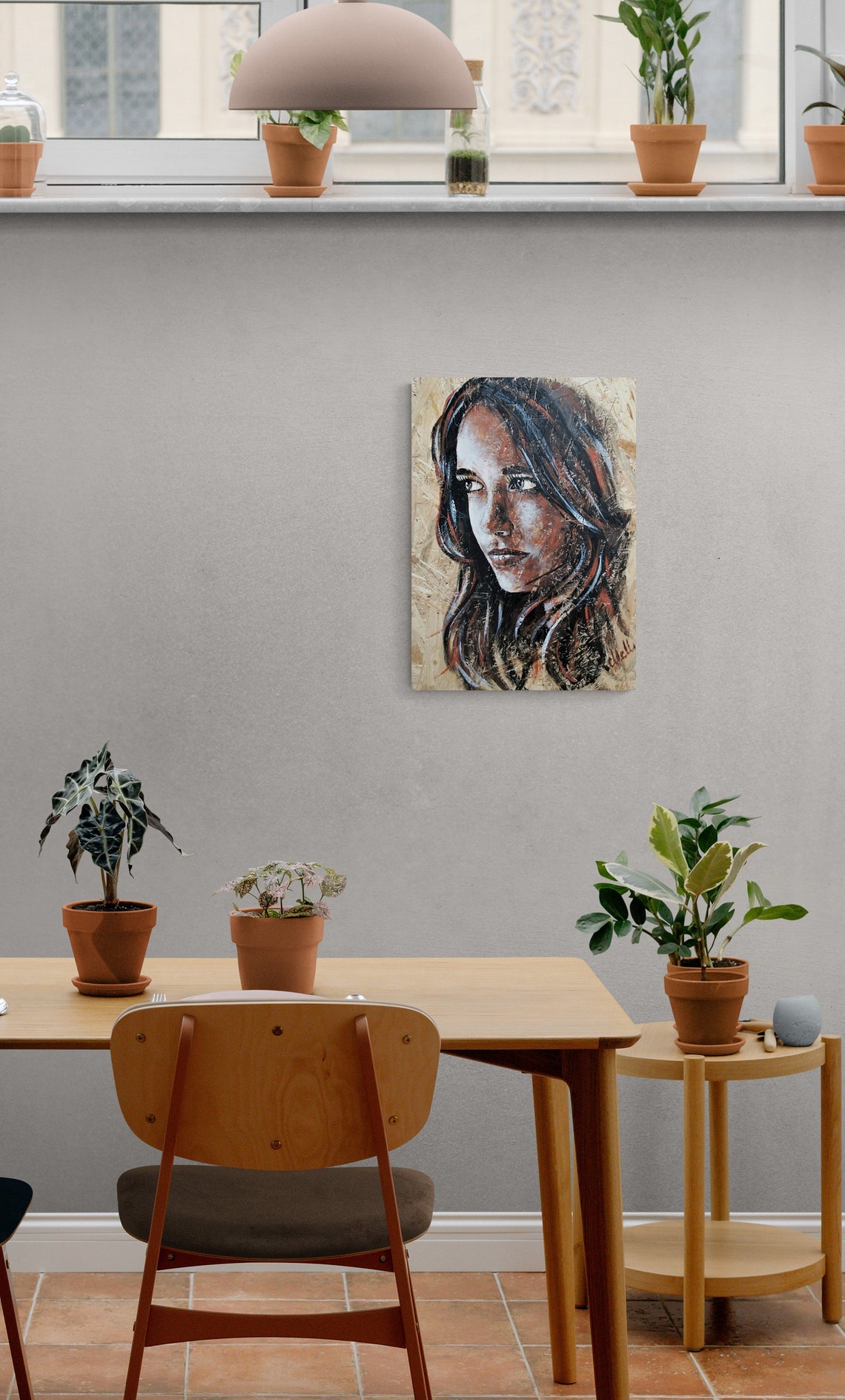 Profile Portrait on Wood Wood Wall Decor Wood Panel Art - Etsy