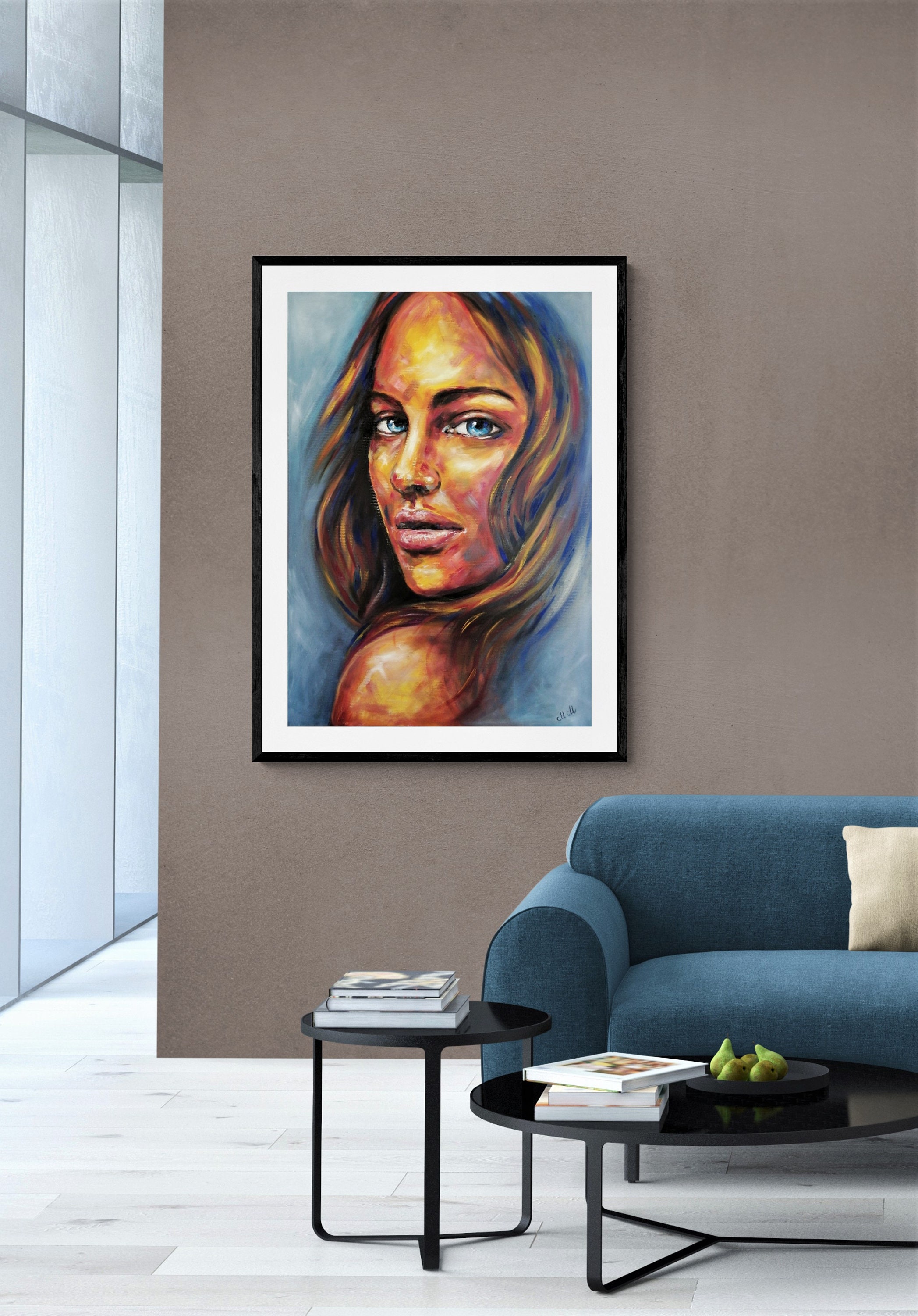 Strong Woman Colorful Portrait Fine Art Colorful Extra - Etsy