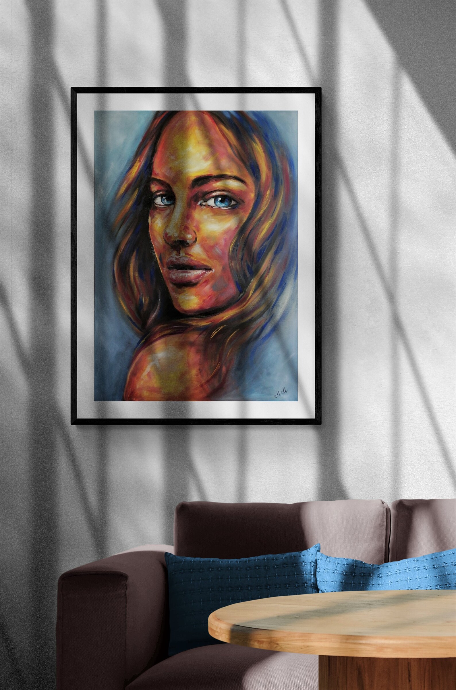 Strong Woman Colorful Portrait Fine Art Colorful Extra | Etsy