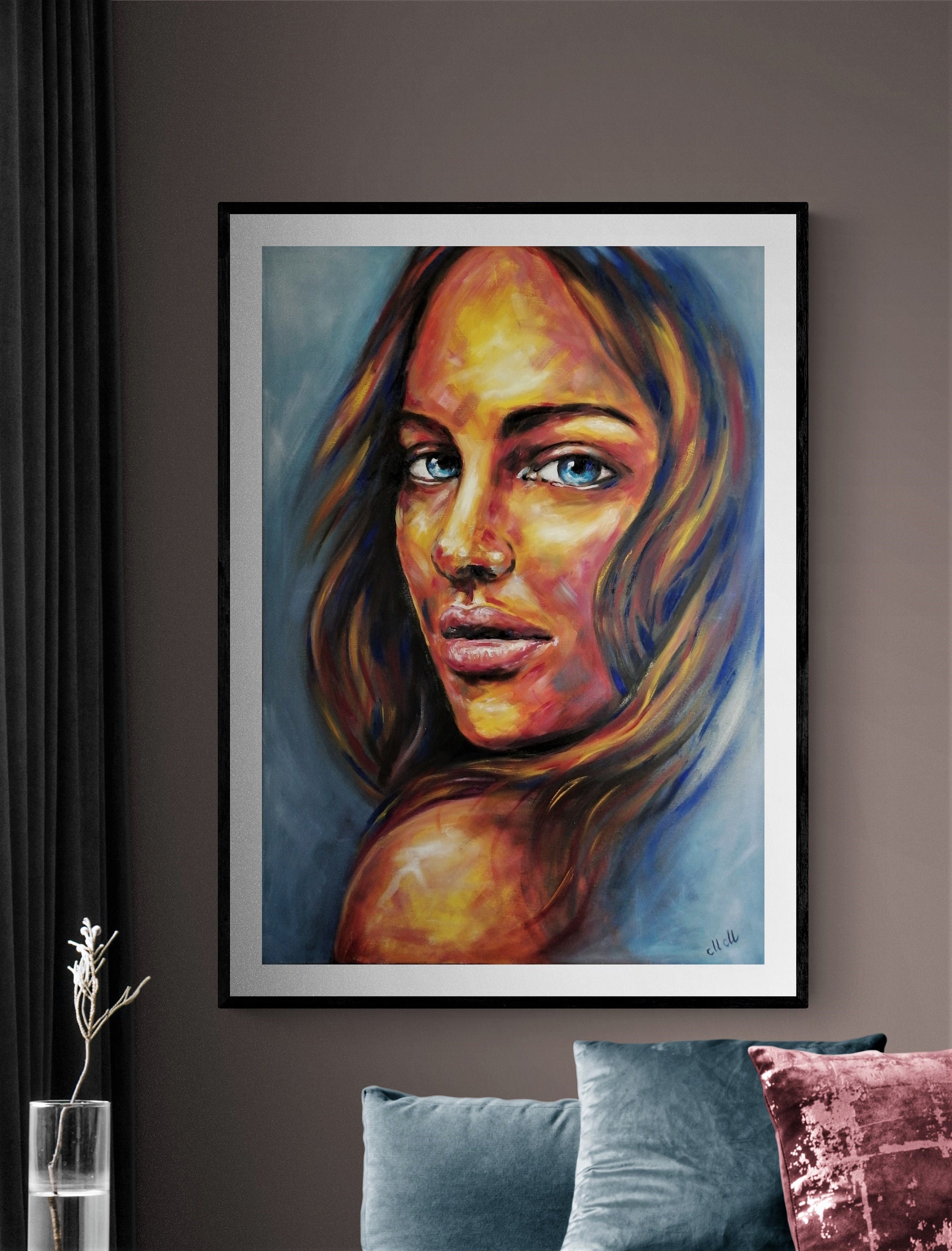Strong Woman Colorful Portrait Fine Art Colorful Extra - Etsy