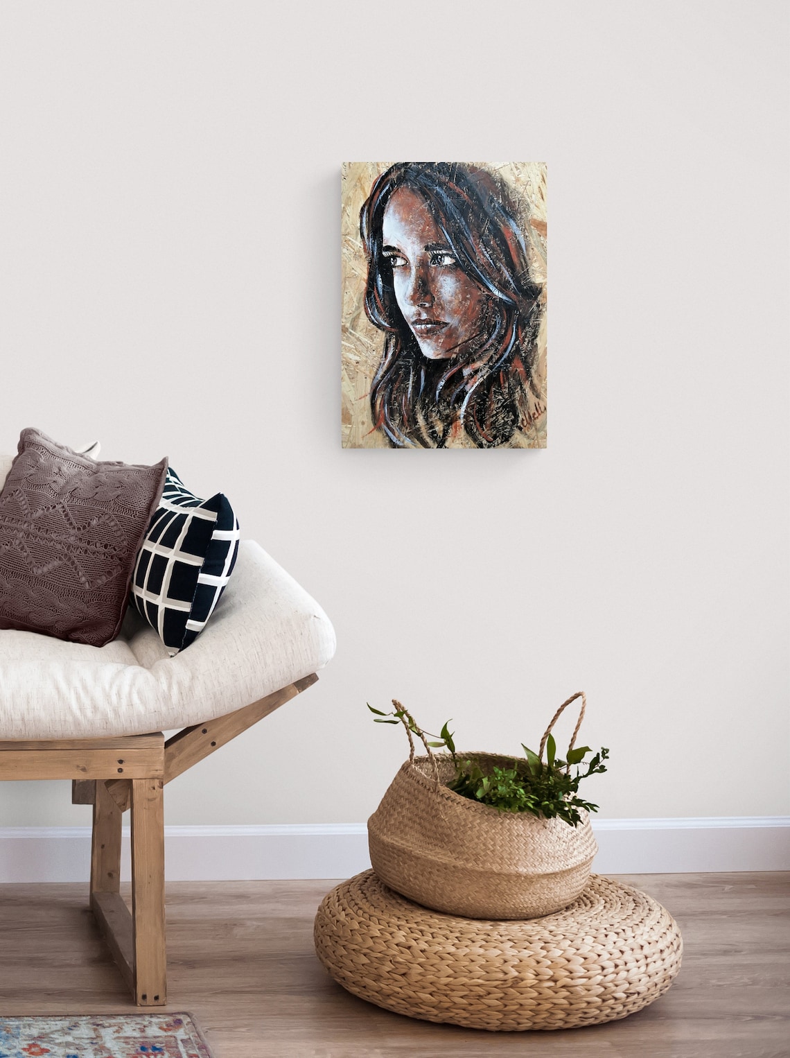 Profile Portrait on Wood Wood Wall Decor Wood Panel Art - Etsy