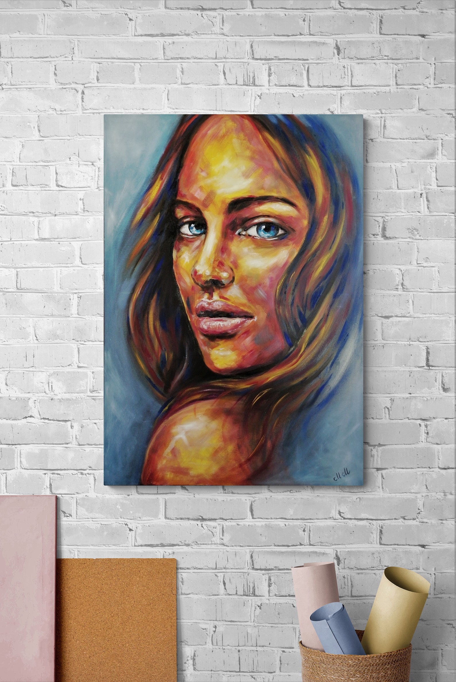Strong Woman Colorful Portrait Fine Art Colorful Extra - Etsy