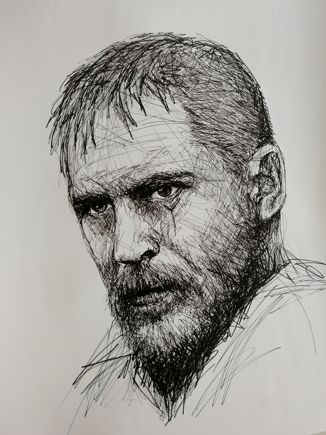 Thin Line Portrait - Funky Portrait - Line Drawing - Line Illustration ...