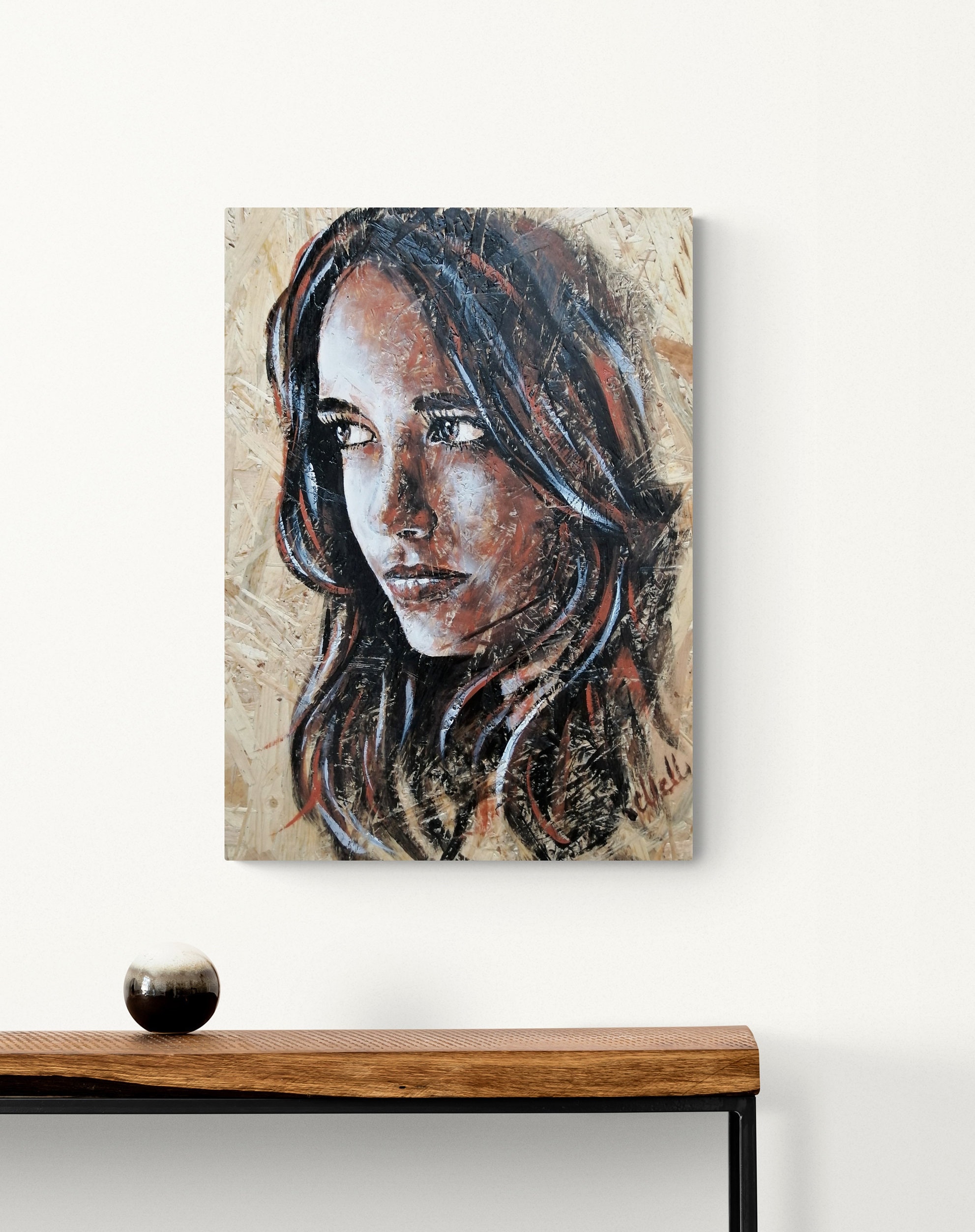 Profile Portrait on Wood Wood Wall Decor Wood Panel Art - Etsy