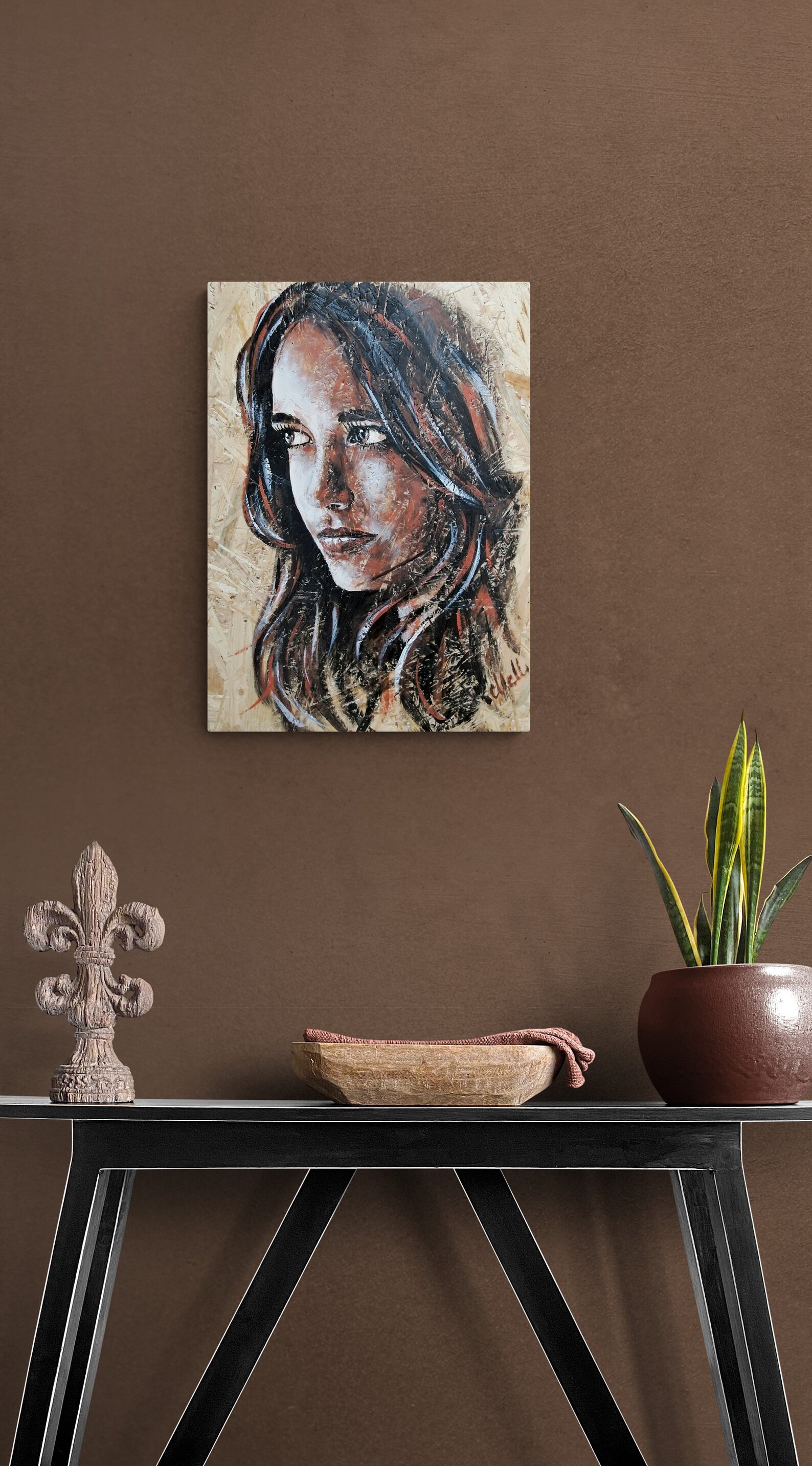 Profile Portrait on Wood Wood Wall Decor Wood Panel Art - Etsy