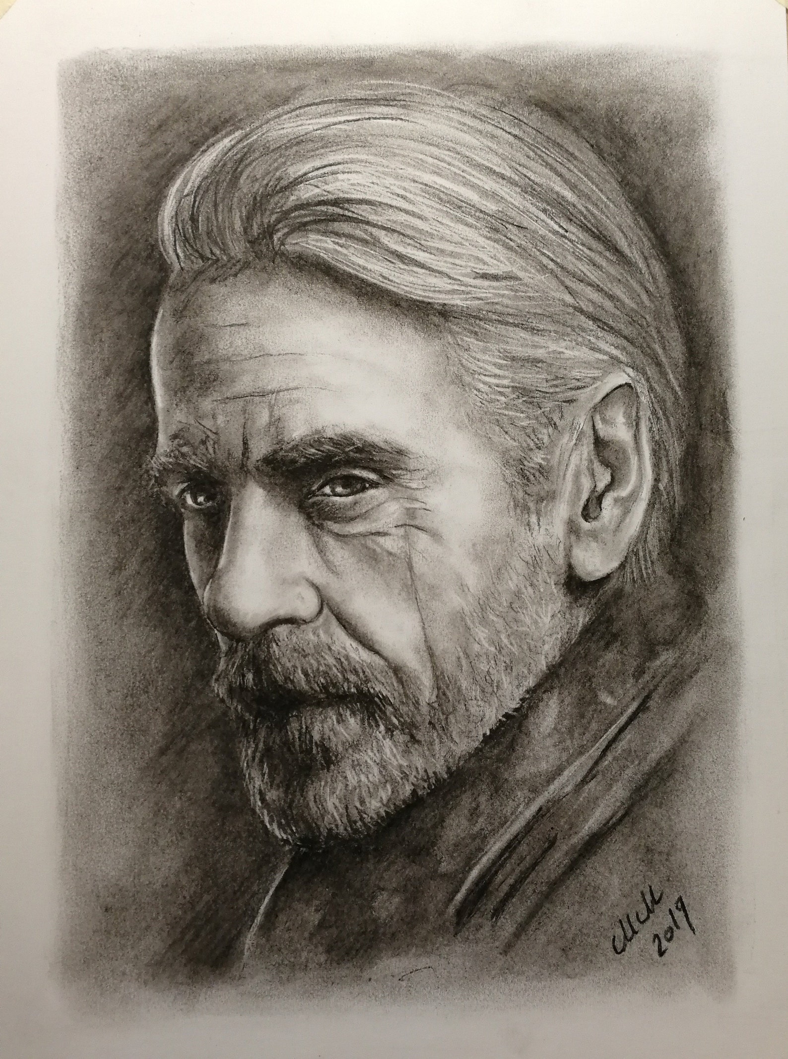 Hand Painted Custom Charcoal Art Loved One Portrait Drawing - Etsy