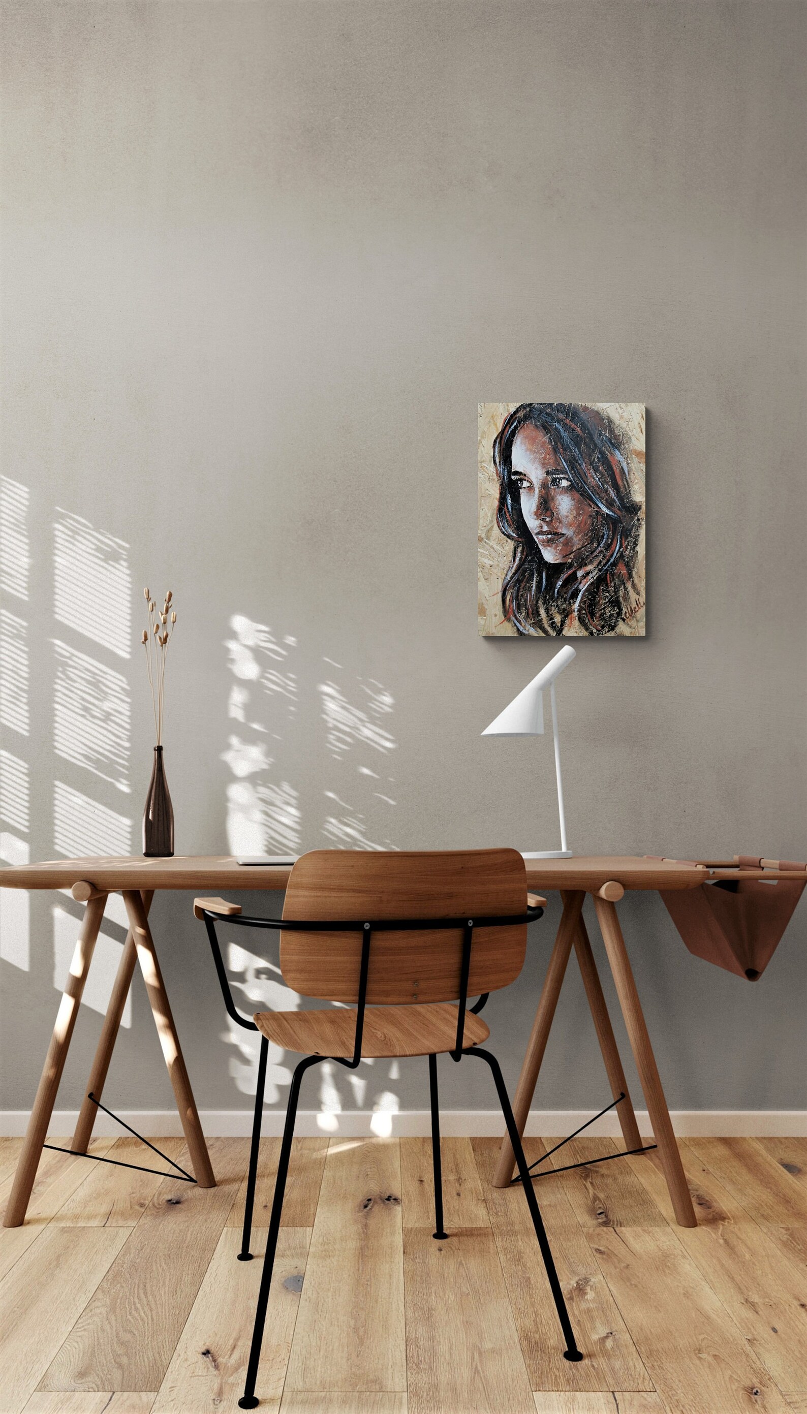 Profile Portrait on Wood Wood Wall Decor Wood Panel Art - Etsy