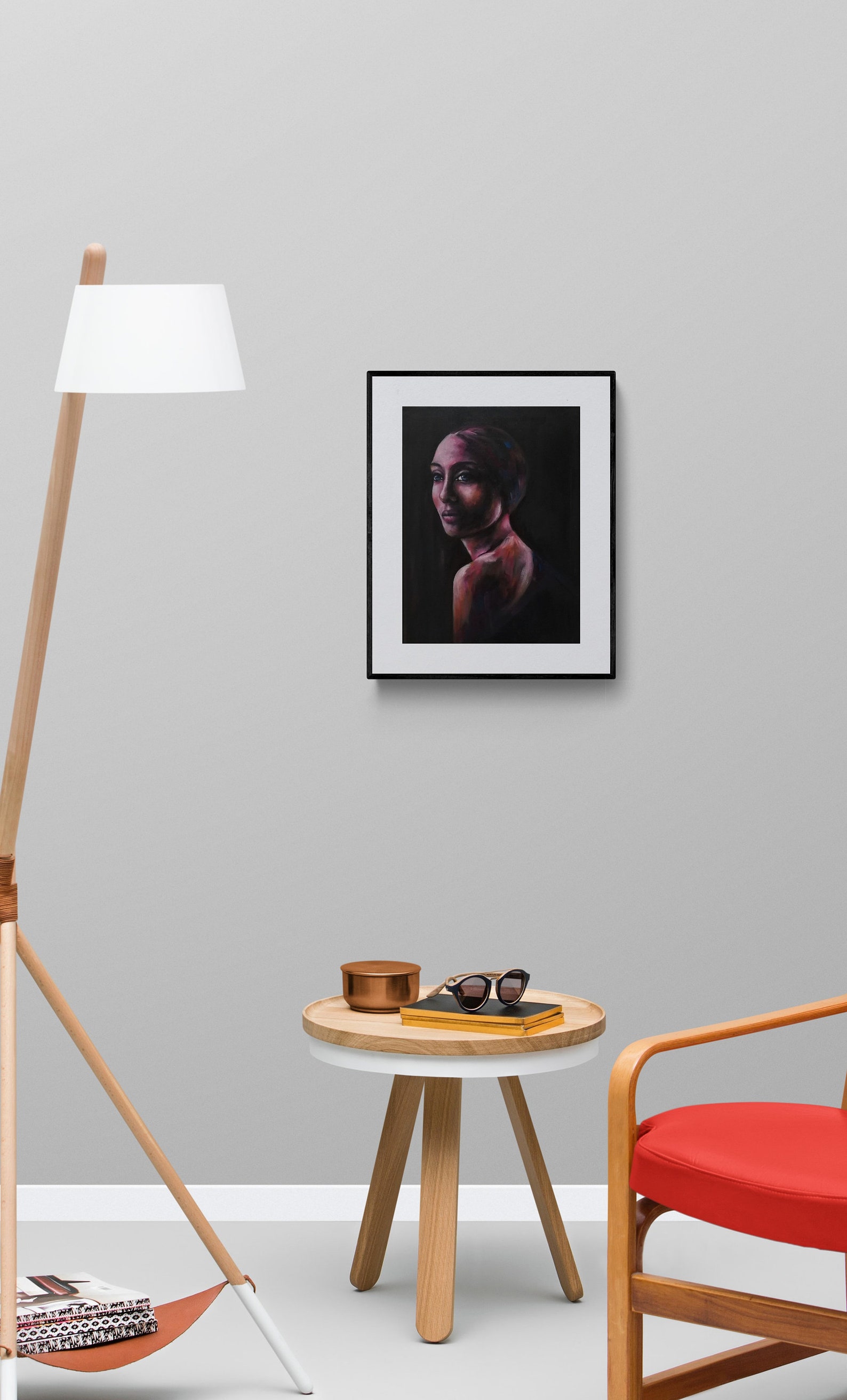 Chiaroscuro Oil Portrait on Canvas Art - Expressive Female Portrait - Etsy