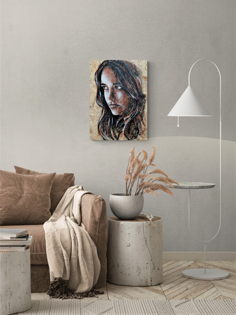 Profile Portrait on Wood Wood Wall Decor Wood Panel Art - Etsy