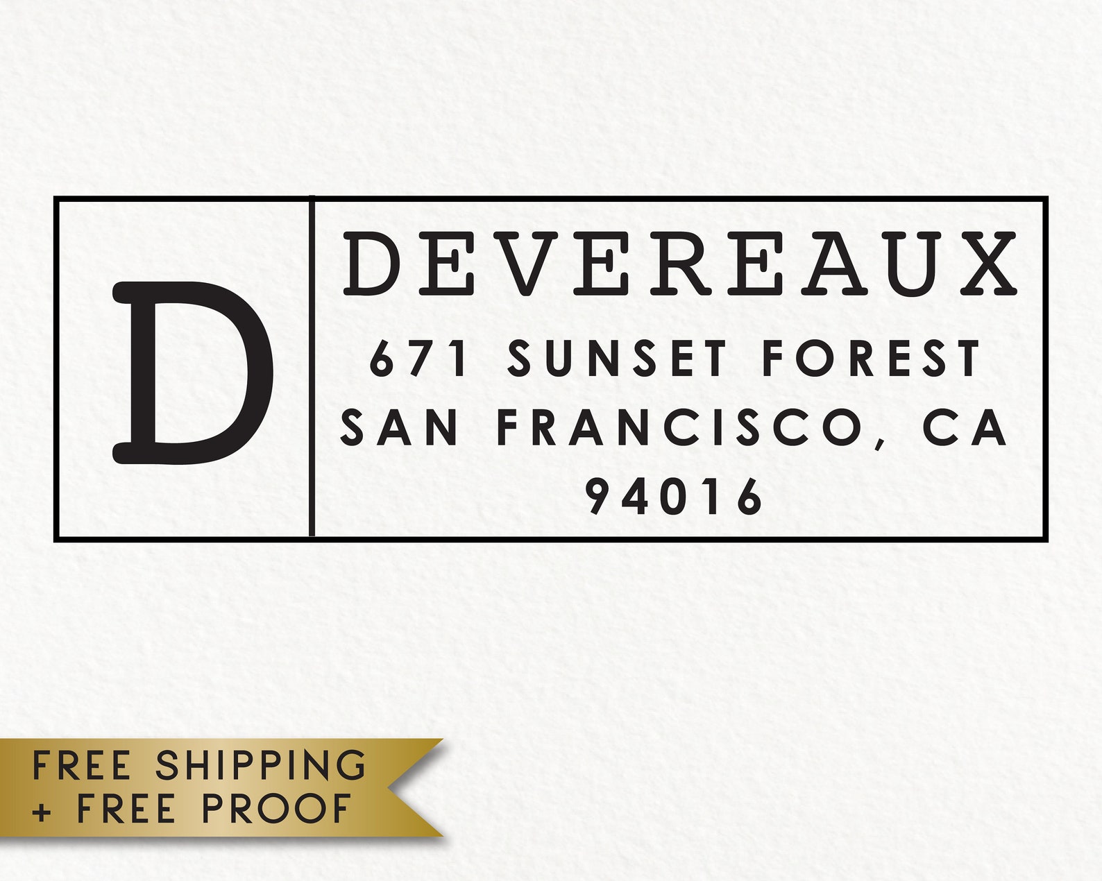 Last Name Initial Typewriter Font Custom Self-inking Return - Etsy