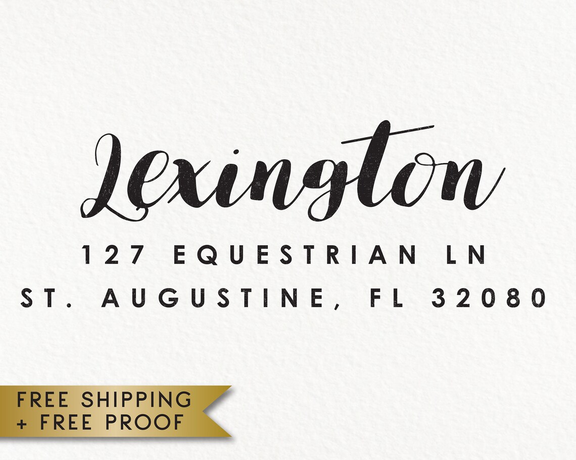 Thick and Thin Cursive Font Custom Self-inking Stamp | Etsy