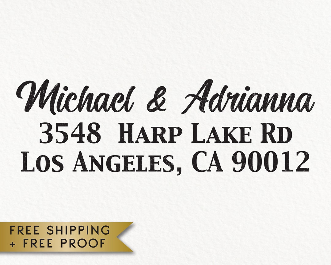 Thick Cursive Marker Font Custom Self-inking Return Address Stamp - Etsy