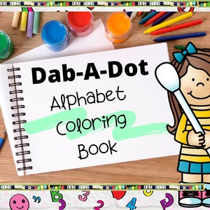Alphabet Coloring Book for Distance Learning Dab a Dot Paint - Etsy