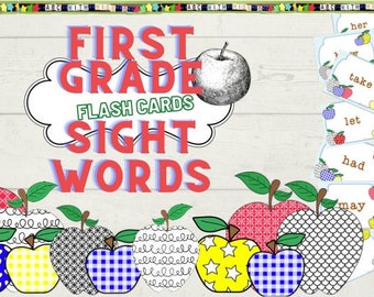 Apple Flash Cards - Etsy