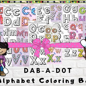 Alphabet Coloring Book for Distance Learning Dab a Dot Paint - Etsy