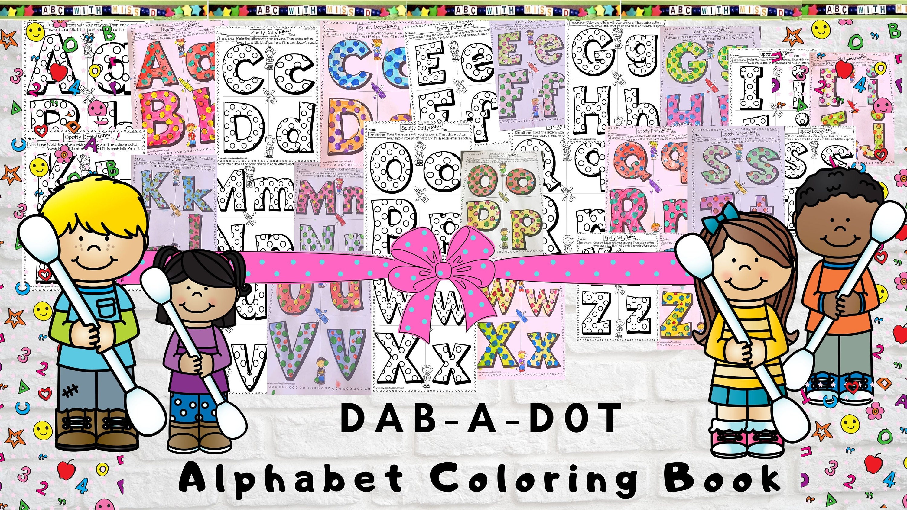Alphabet Coloring Book for Distance Learning Dab a Dot Paint - Etsy