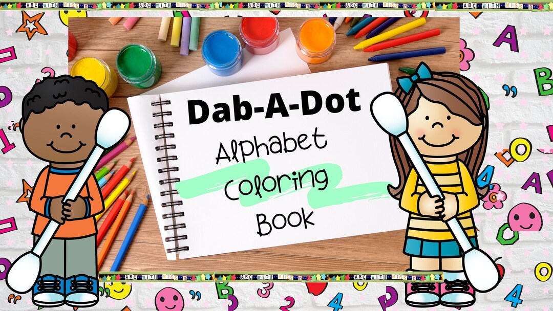 Alphabet Coloring Book for Distance Learning Dab a Dot Paint - Etsy
