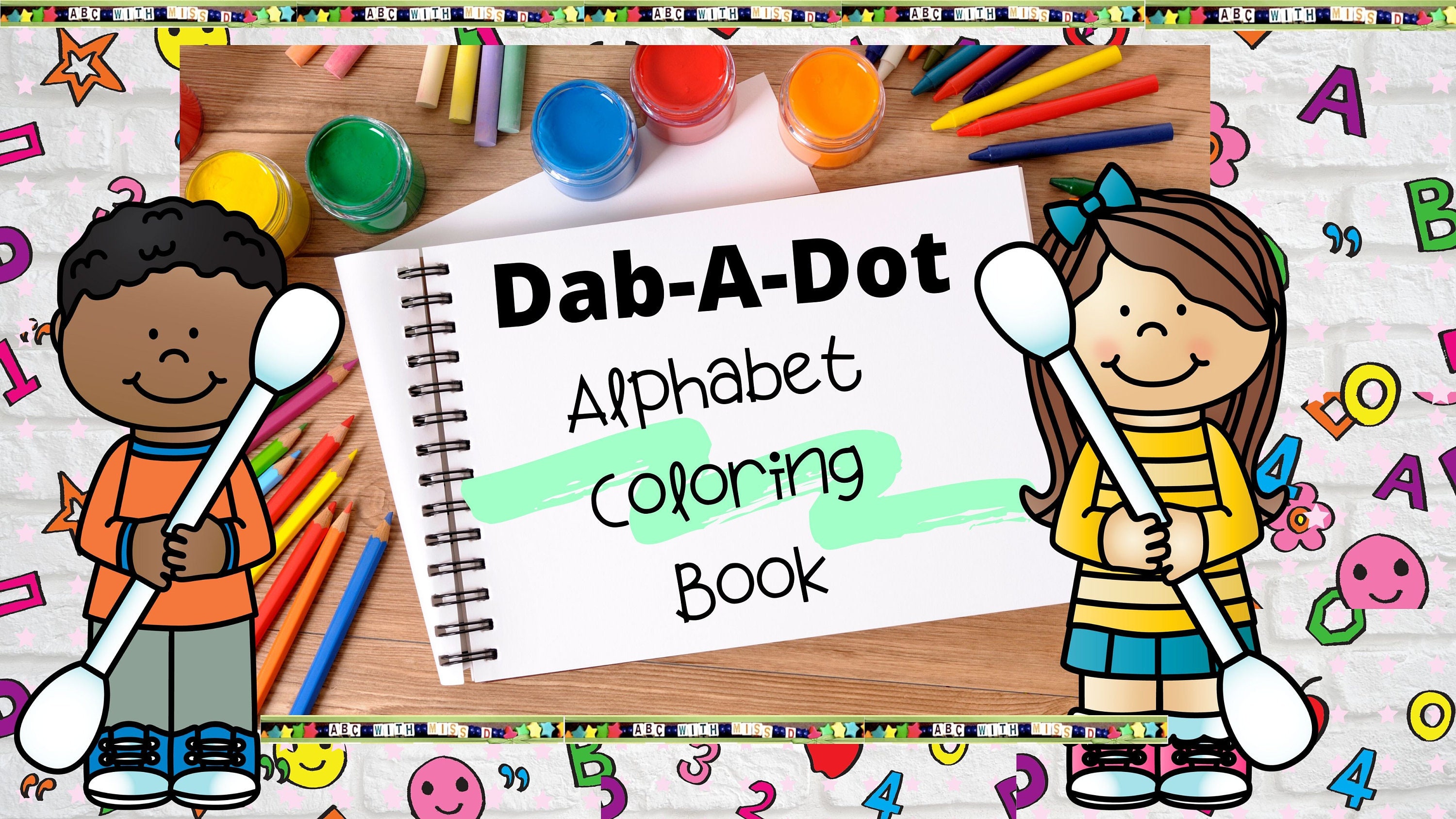 Alphabet Coloring Book for Distance Learning Dab a Dot Paint - Etsy
