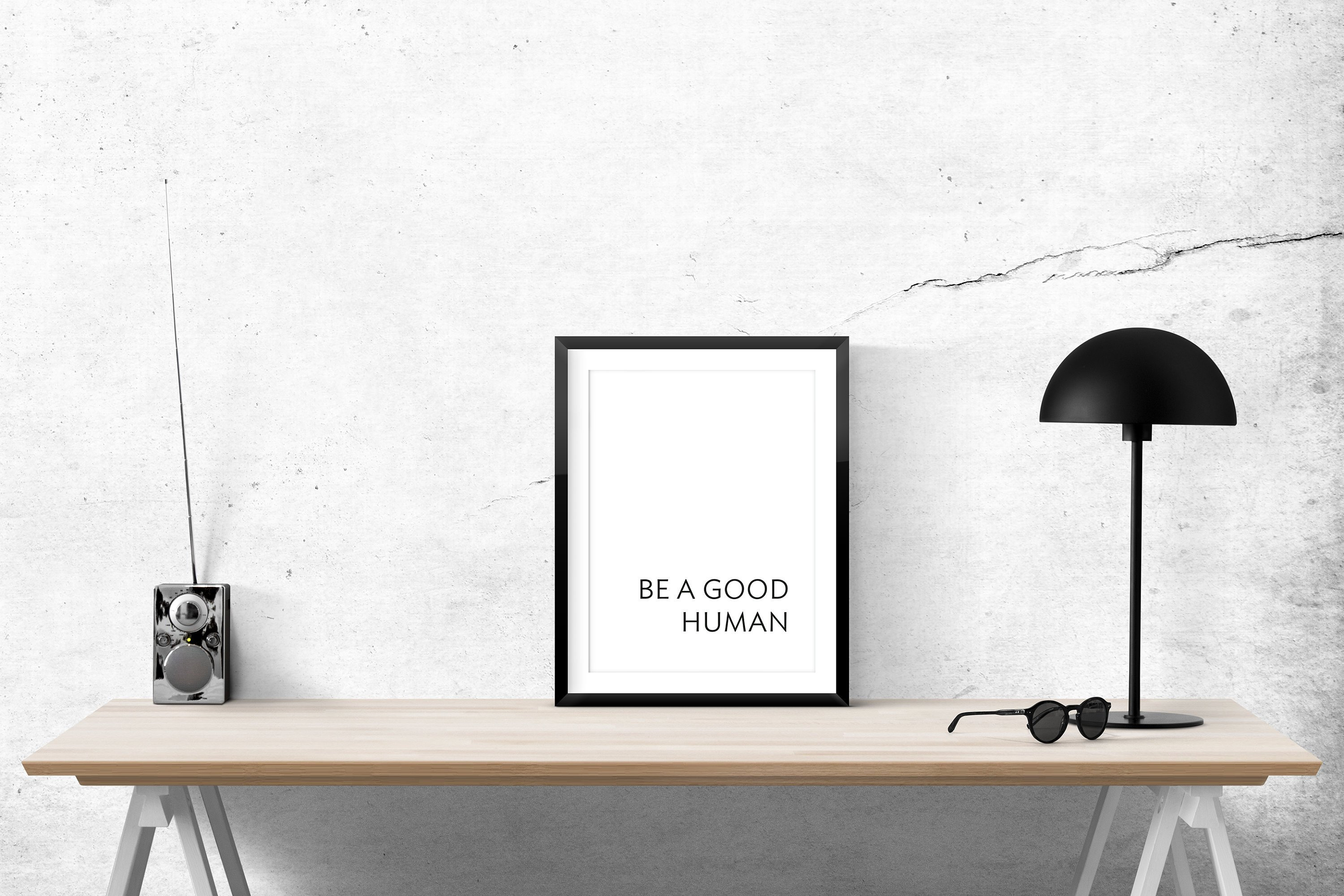 BE A GOOD HUMAN Printable Poster, Minimalist Wall Art - Etsy