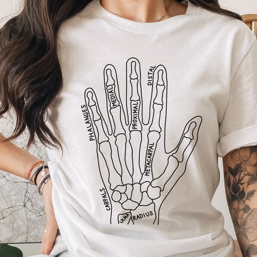Hand Anatomy Shirt Hand Anatomy Graphic Tee Hand Therapist - Etsy