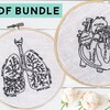 Anatomy Embroidery Pattern Bundle, Nurse Embroidery Guide, DIY Medical ...