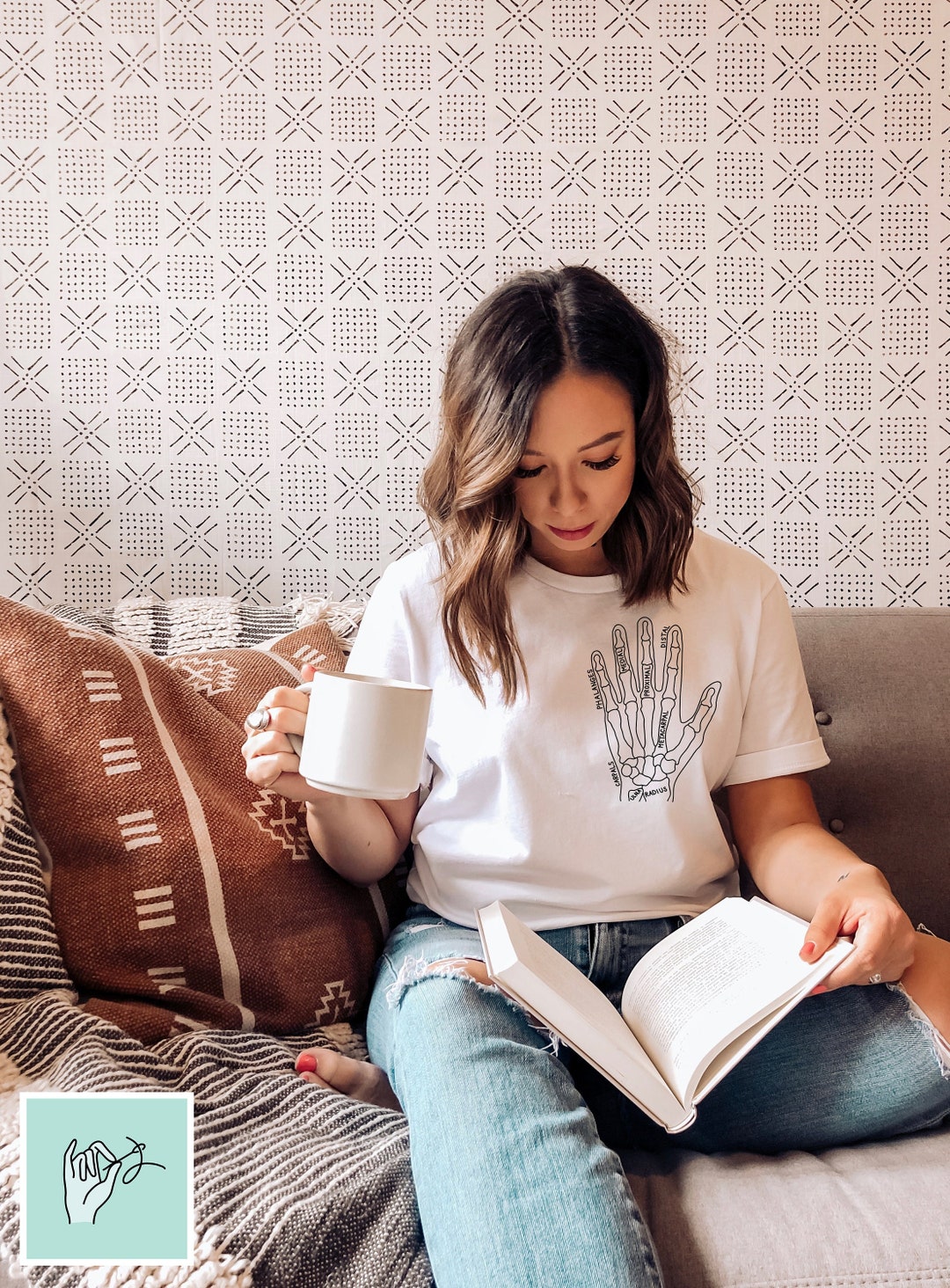 Hand Anatomy Shirt, Hand Skeletal Anatomy Shirt, Hand Therapy ...