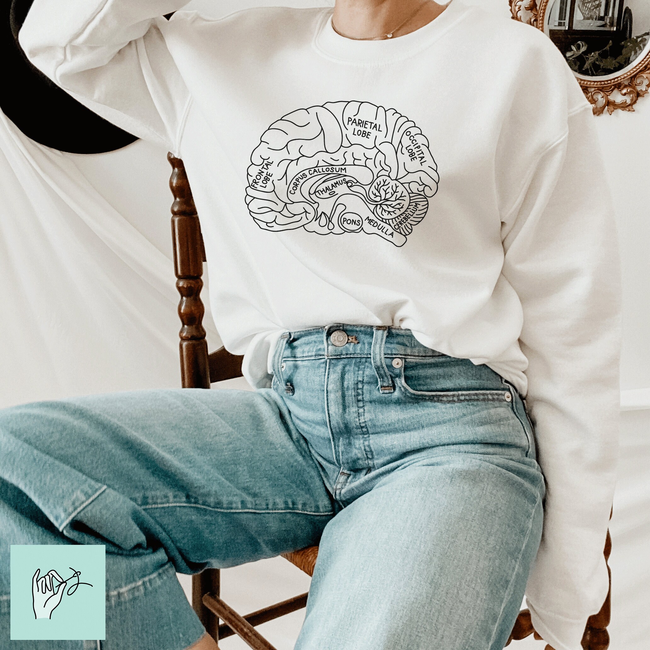 Brain Anatomy Sweatshirt Brain Sweatshirt Medical Student - Etsy
