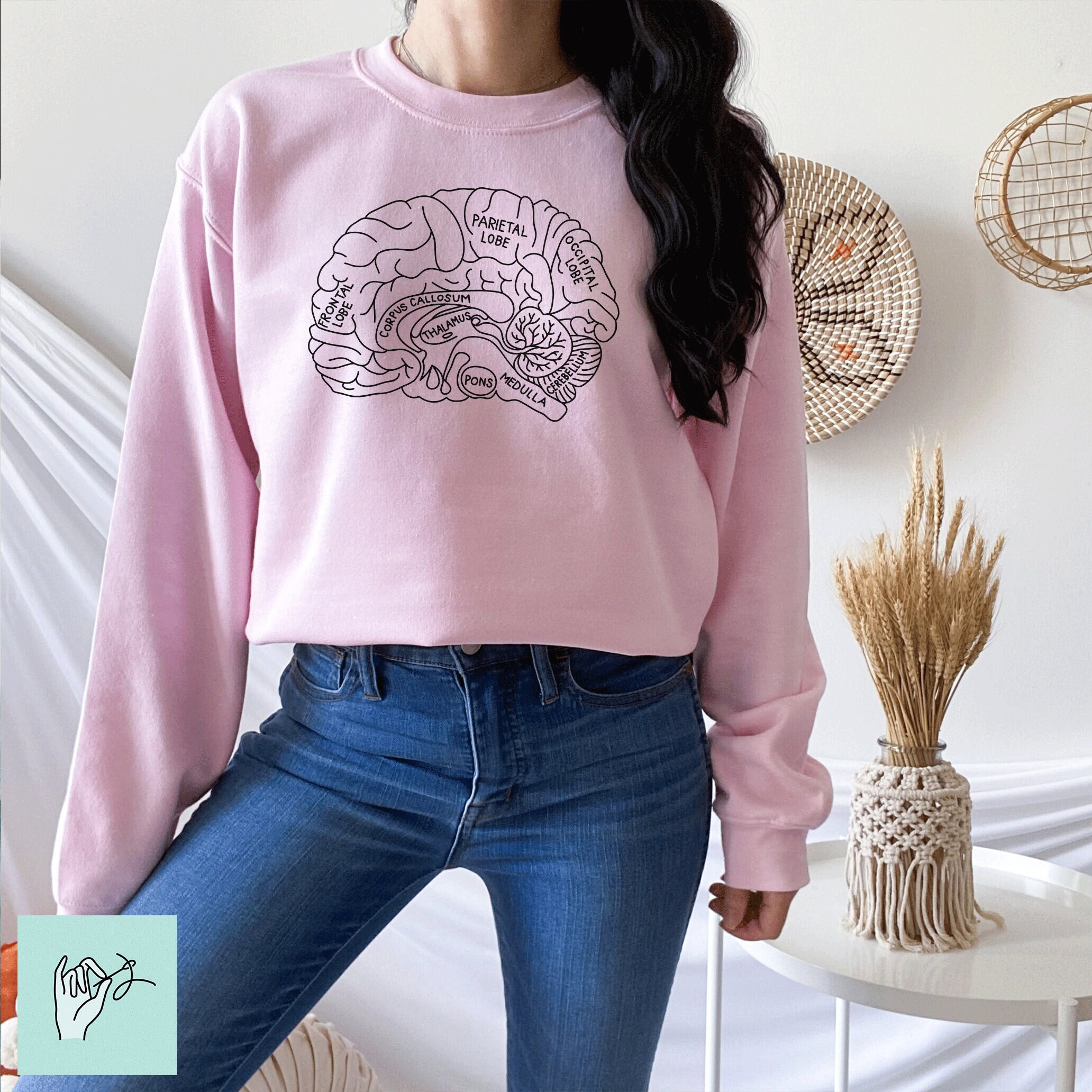 Brain Anatomy Sweatshirt Brain Sweatshirt Medical Student - Etsy