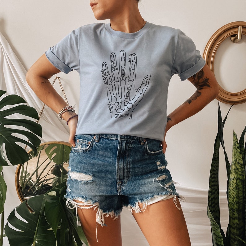 Hand Anatomy Shirt Hand Anatomy Graphic Tee Hand Therapist - Etsy