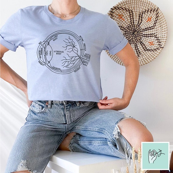 Eye Anatomy Shirt Eyeball T-shirt Eye Shirt Optometry | Etsy