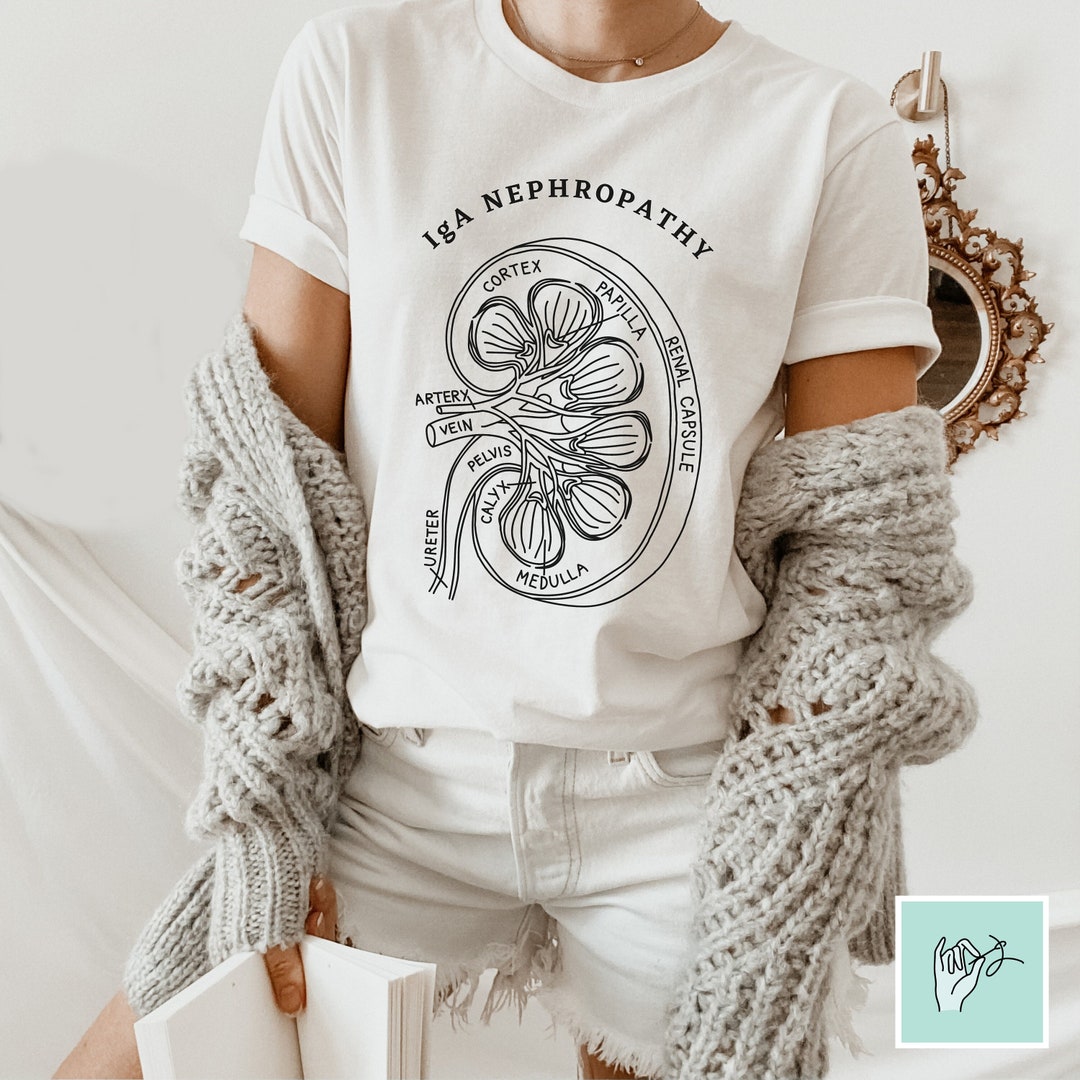 Iga Nephropathy Shirt, Kidney Anatomy Shirt, Iga Nephropathy Awareness ...