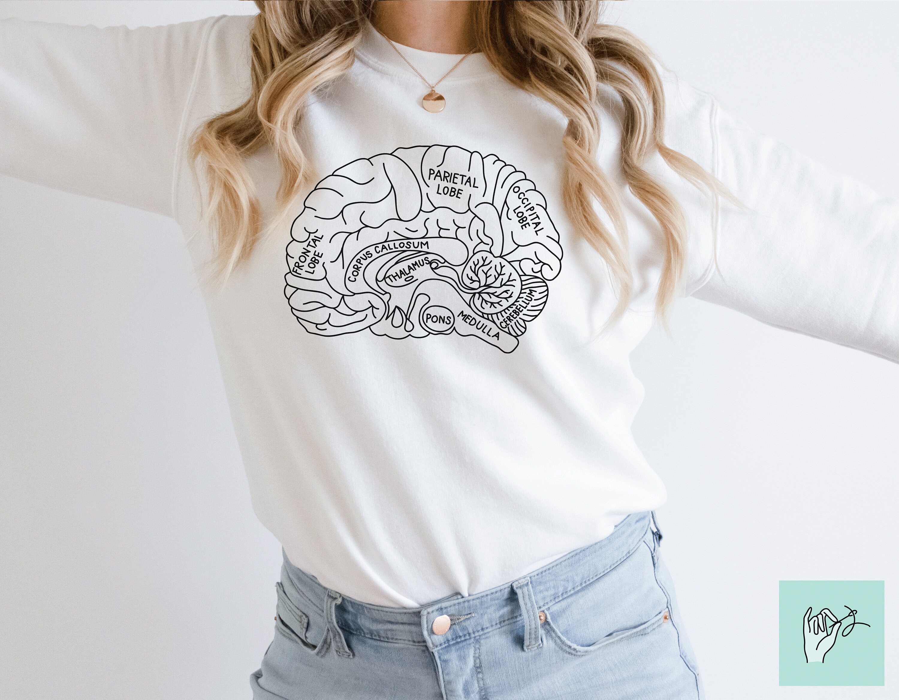 Brain Anatomy Sweatshirt Brain Sweatshirt Medical Student - Etsy